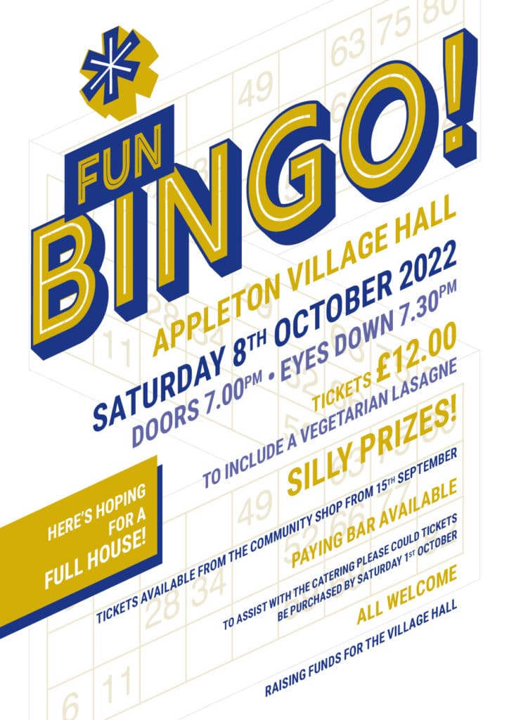 Fun Bingo – Saturday, 8th October! – Appleton With Eaton