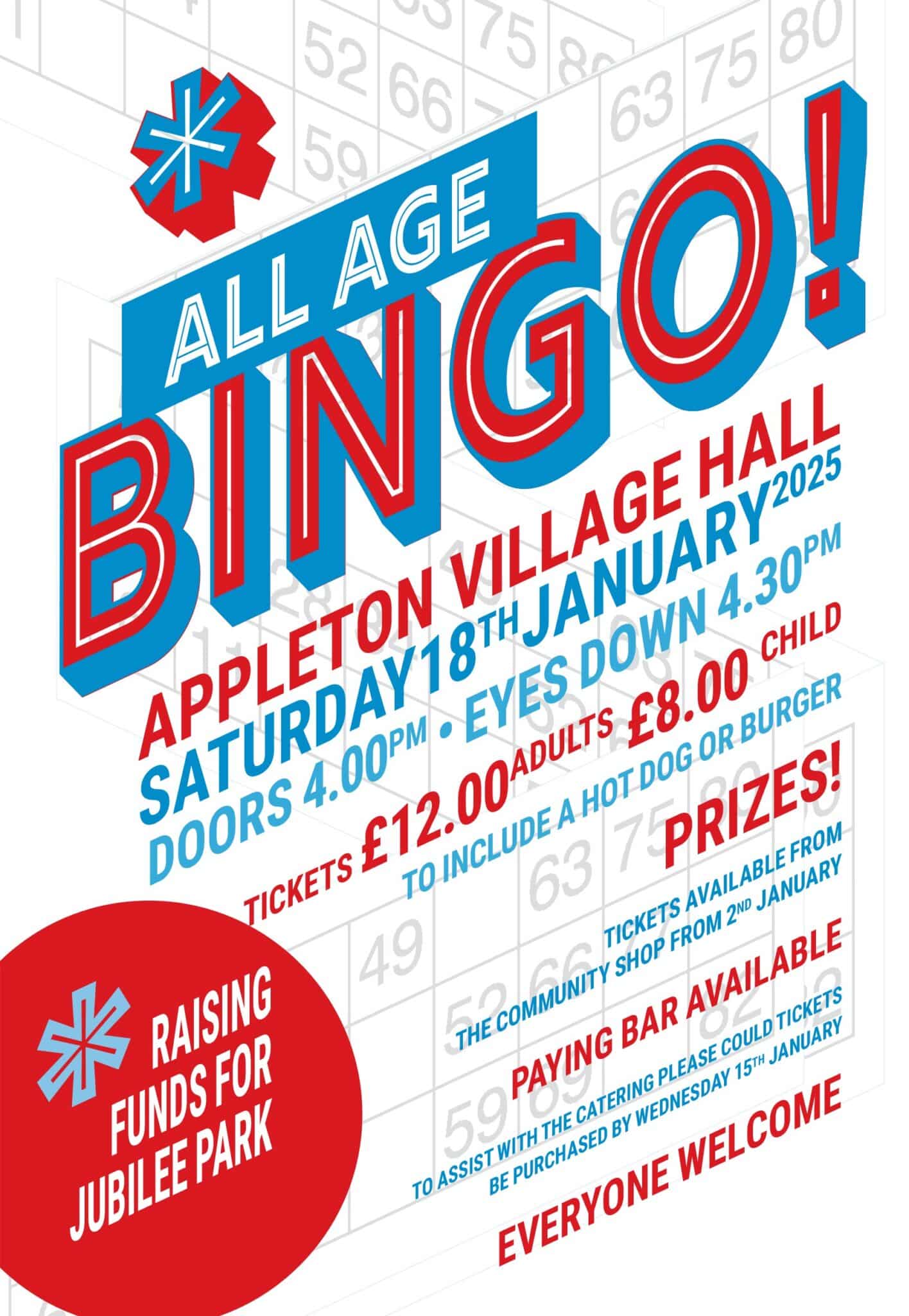 FAMILY BINGO 18th January 2025! – Appleton With Eaton